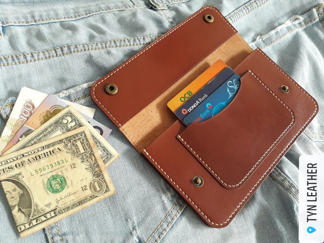 Leather Trucker Wallet Pattern Leather Long Wallet Pattern | Etsy