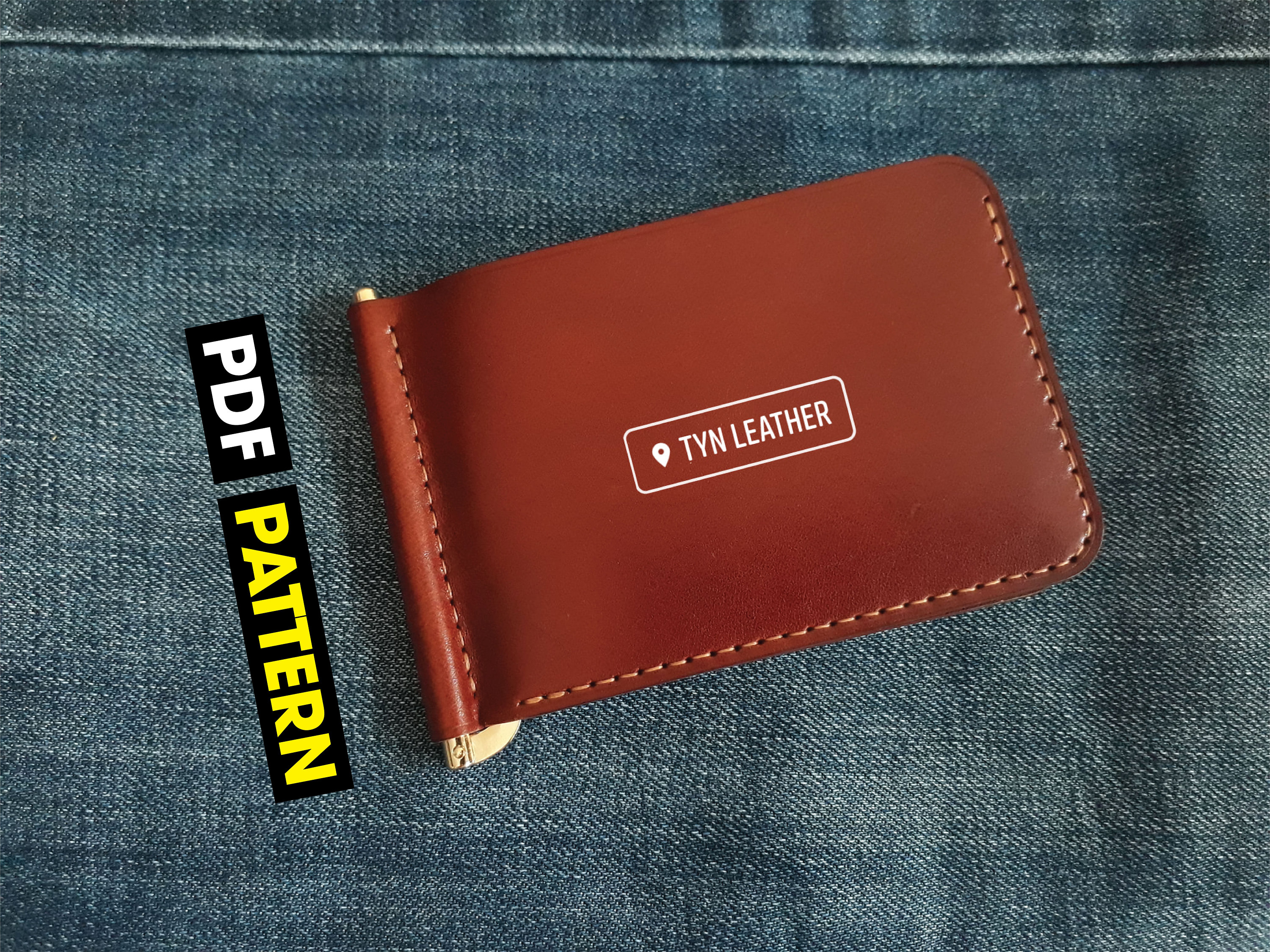 Leather Money Clip Wallet PDF Template V1 Leather Pattern - Etsy