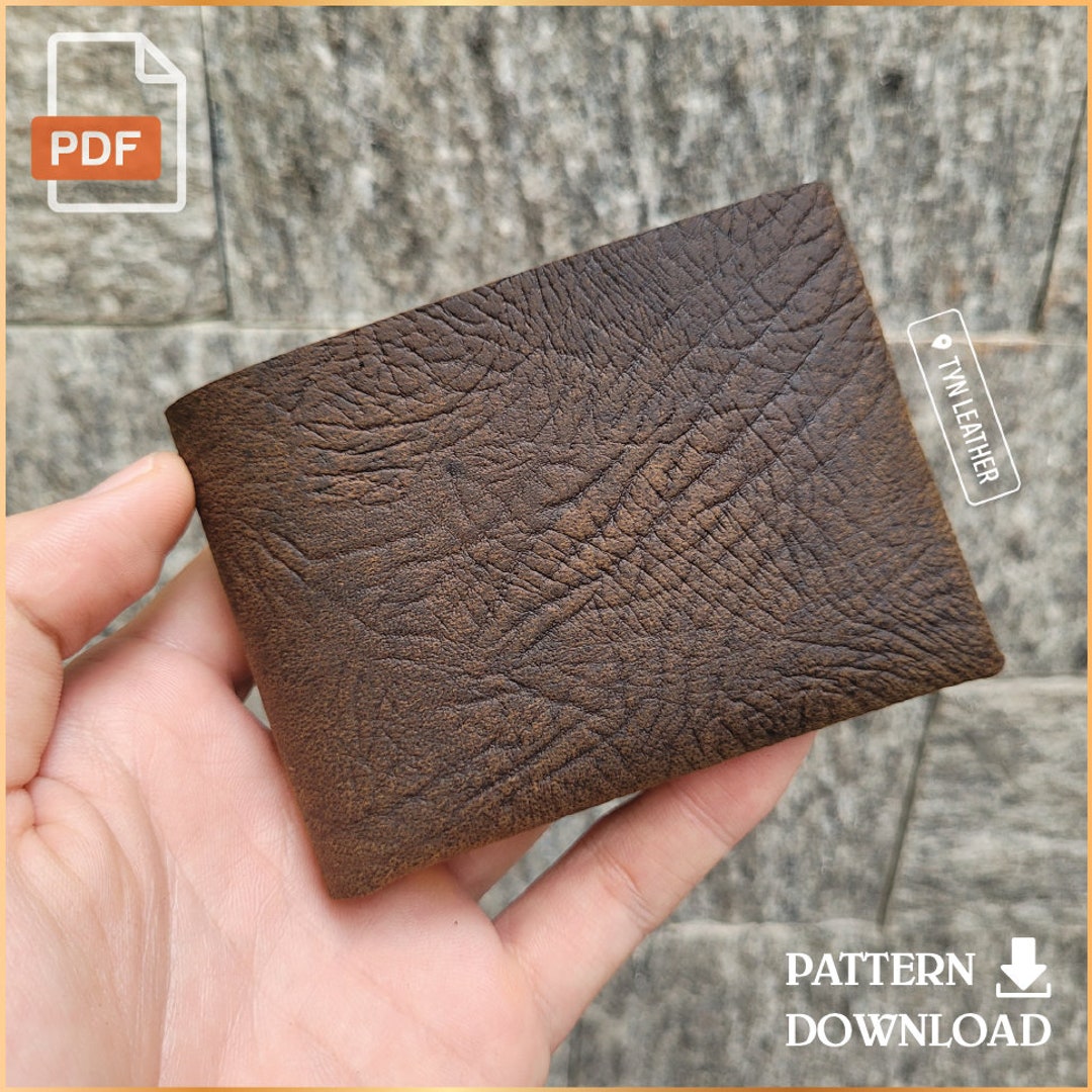 Leather Bifold Wallet PDF Template V7 - Leather Pattern - PDF Pattern ...