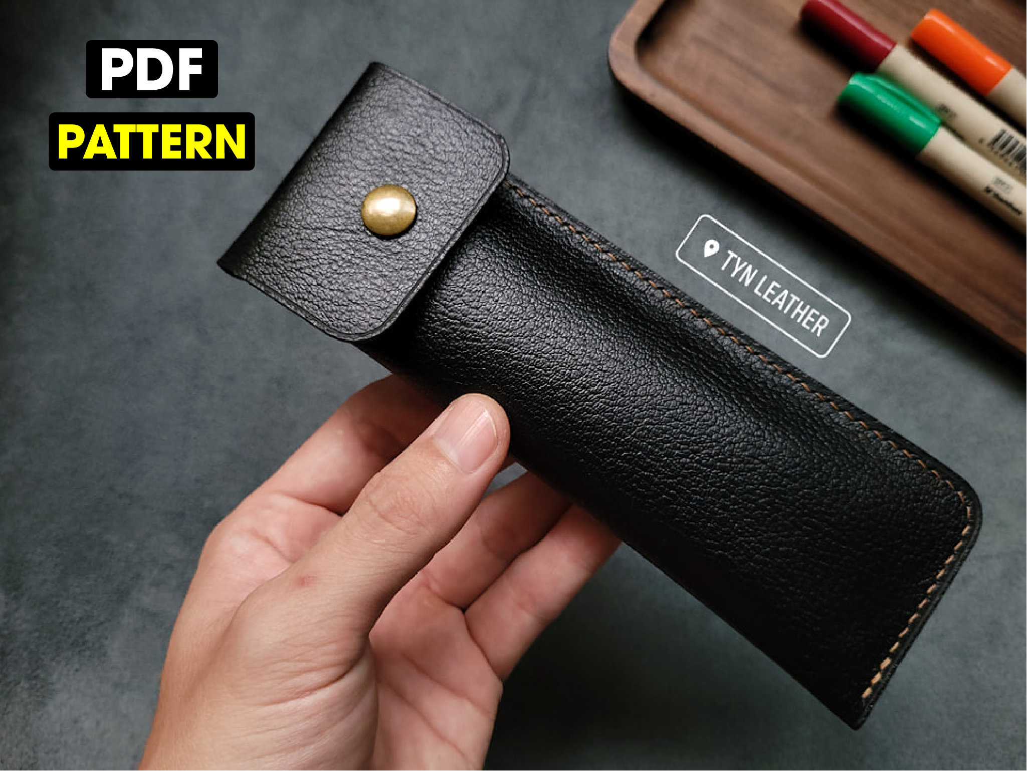 Leather Pencil Case Pattern V2 Leather Pattern PDF Pattern A4 Sized ...