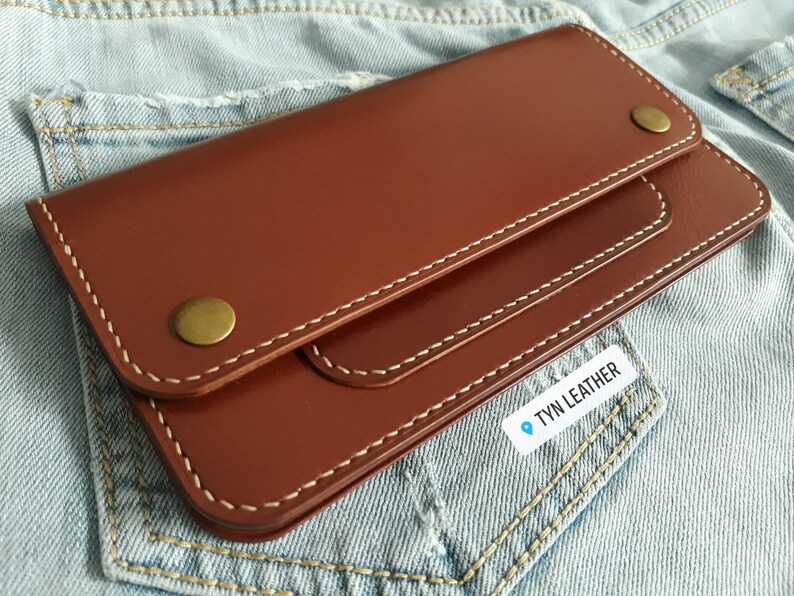 Leather Trucker Wallet Pattern Leather Long Wallet Pattern | Etsy