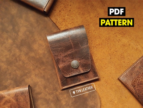Leather Card Holder Wallet PDF Template V1 Leather Pattern - Etsy