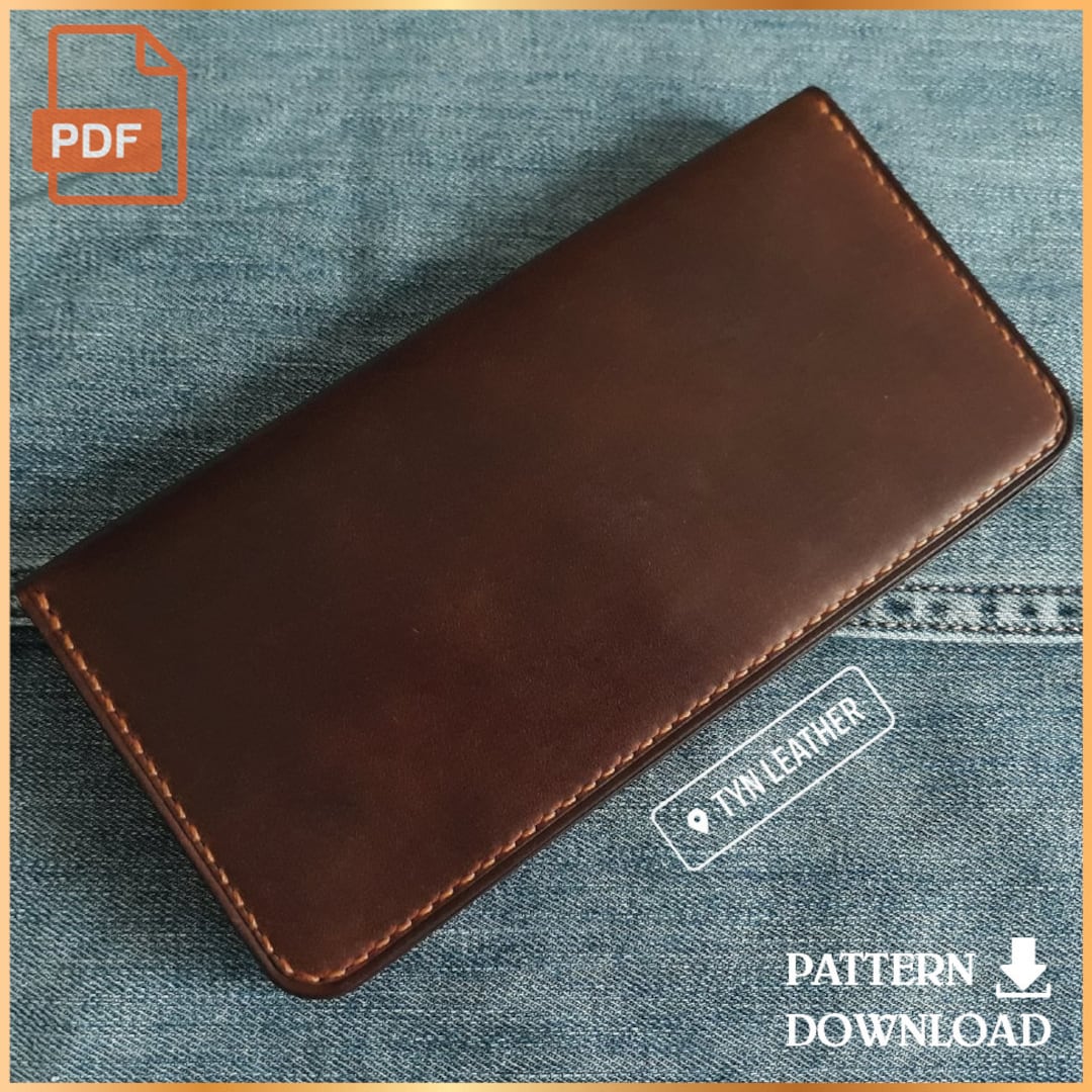 Leather Long Wallet Pattern: A4 PDF Template - Etsy
