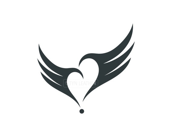 Heart and half wing svg - cvglop