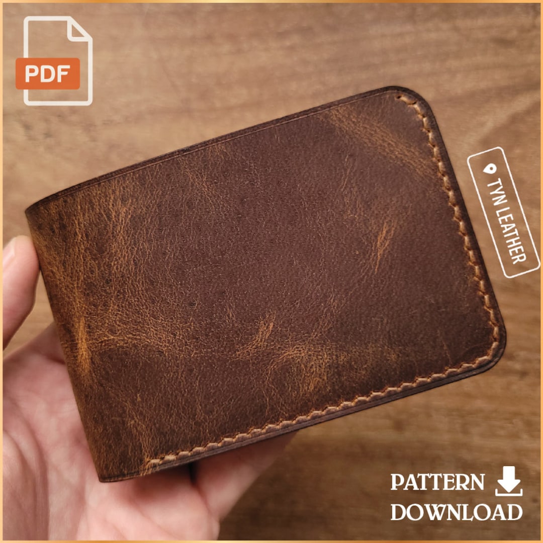 Leather Bifold Wallet PDF Template V9 - Leather Pattern - PDF Pattern ...