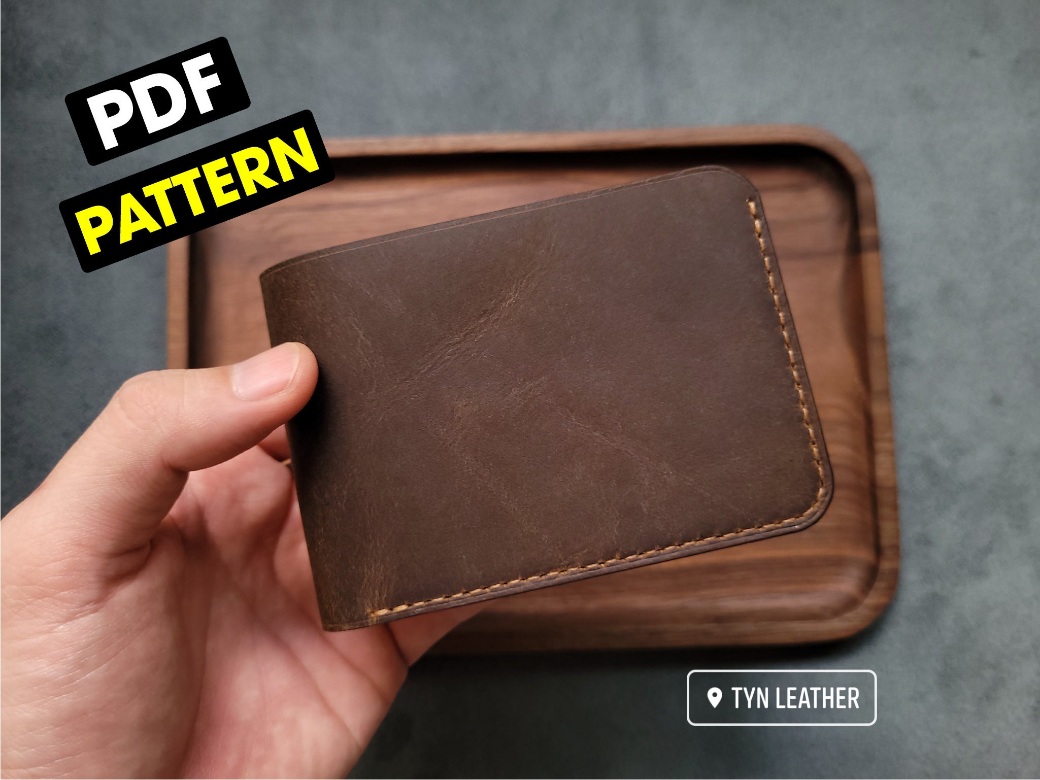 Leather Bifold Wallet PDF Template V9 Leather Pattern PDF - Etsy
