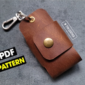 Leather Keychain Pattern Two Size - Leather Pattern - PDF Pattern - A4 ...