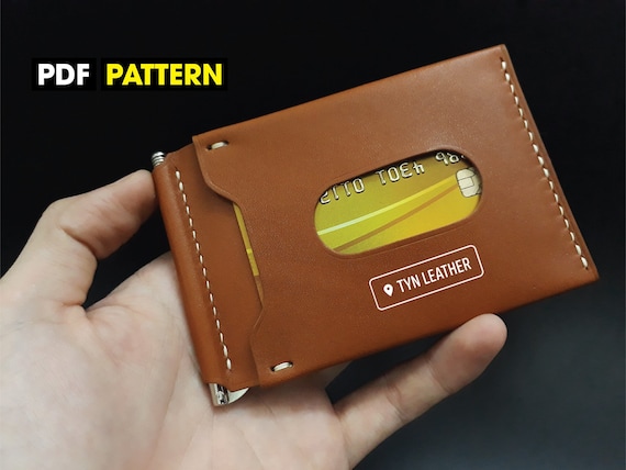 Leather Money Clip Wallet PDF Template V2 Leather Pattern | Etsy