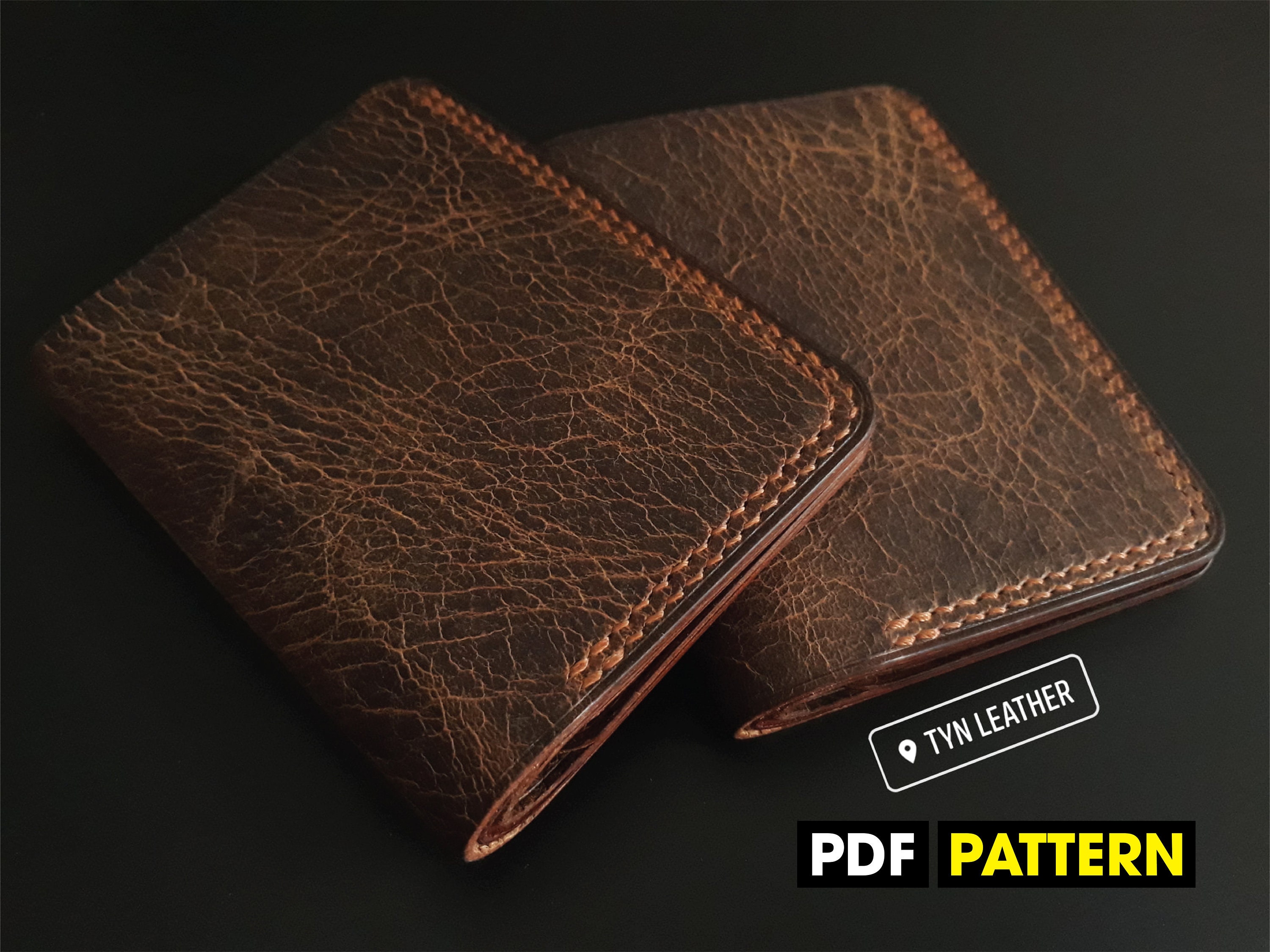 Leather Bifold Wallet PDF Template V4 Leather Pattern PDF | Etsy
