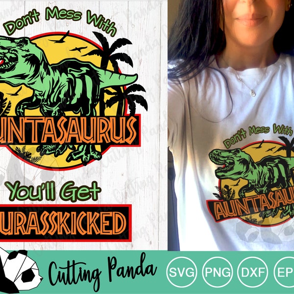 Auntasaurus Svg - Etsy
