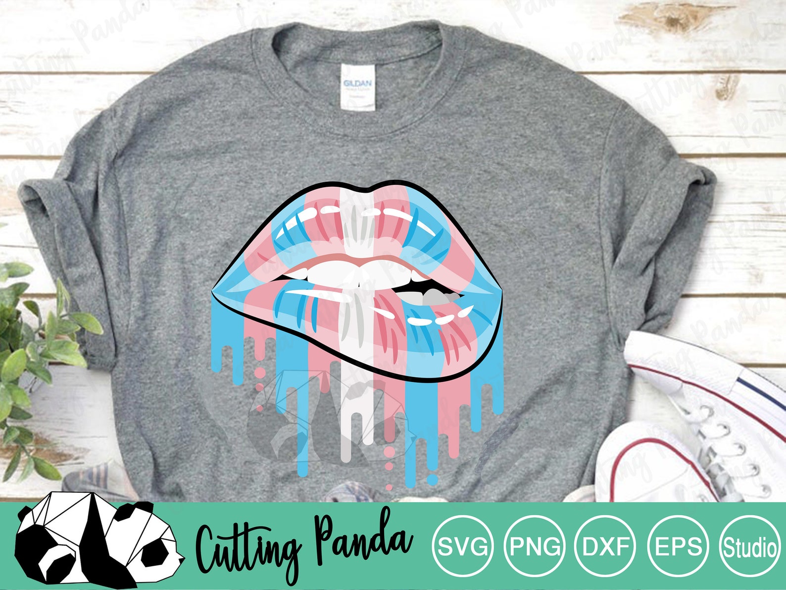 Transgender Flag LGBTQ Pride Transgender Drip Lips SVG - Etsy