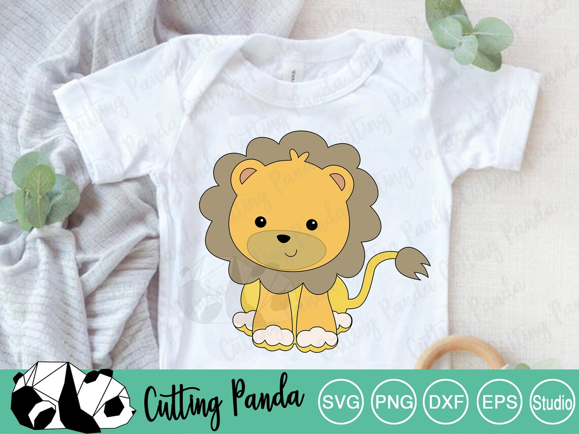 3 SVG Files With Cute Baby LION SVG Cut File for Cricut and - Etsy