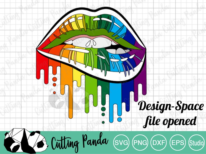 Rainbow Drip Lips SVG Drip Lips SVG Rainbow Lips SVG Lips - Etsy