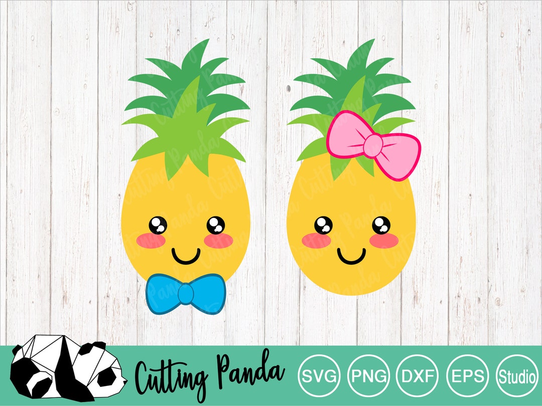 Pineapple Svg, Kawaii Pineapples Svg, Cute Pineapples With Sunglasses ...