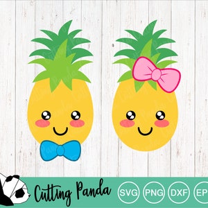 Pineapple Svg, Kawaii Pineapples Svg, Cute Pineapples With Sunglasses ...