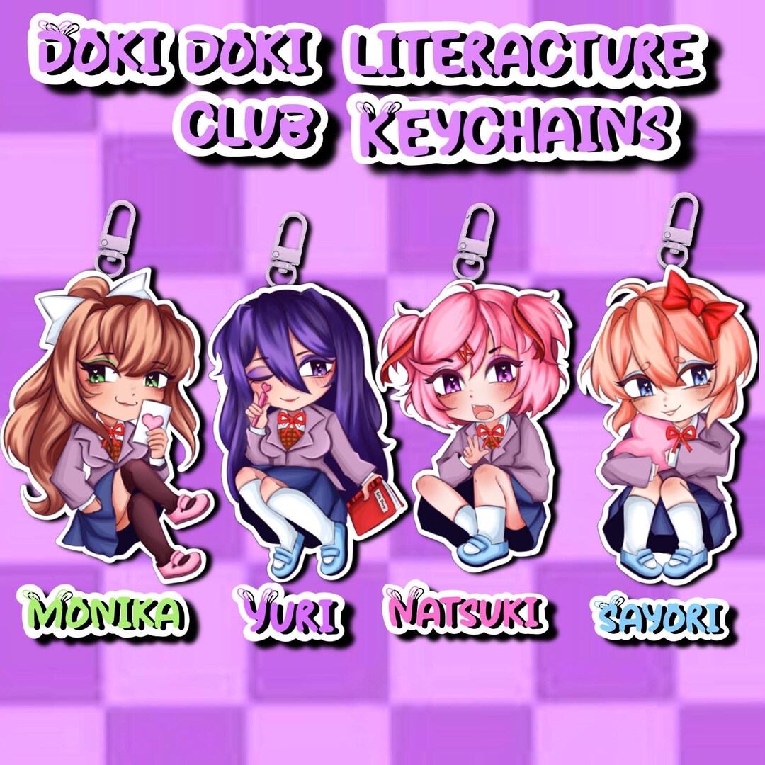 Doki Doki Literature Club Keychains - Etsy