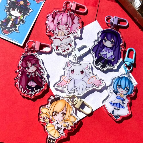 Madoka/homura Keychains - Etsy