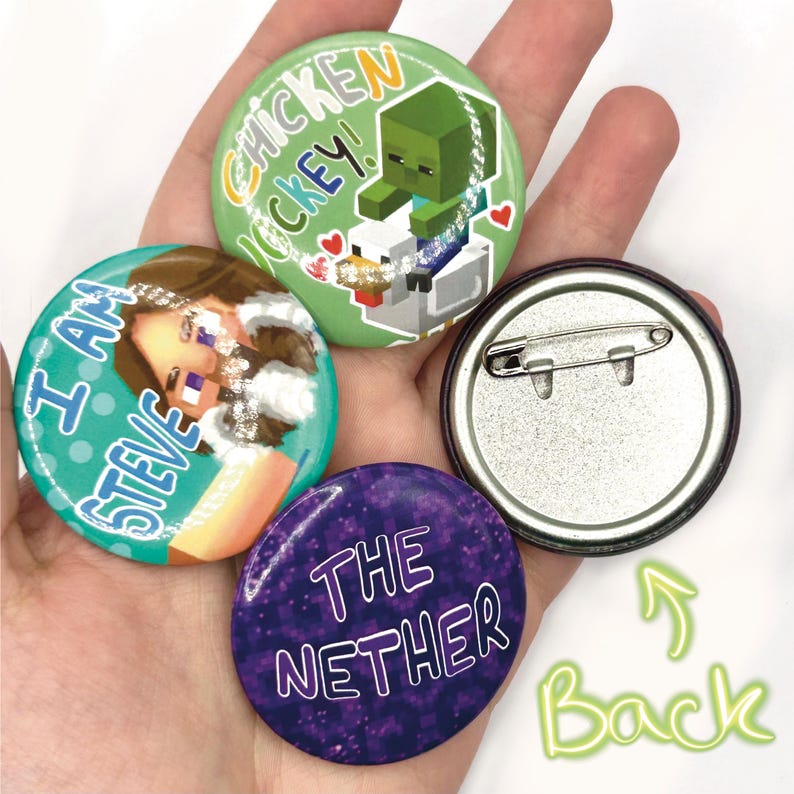 Minecraft Meme 8 Pc Badge Set - Etsy