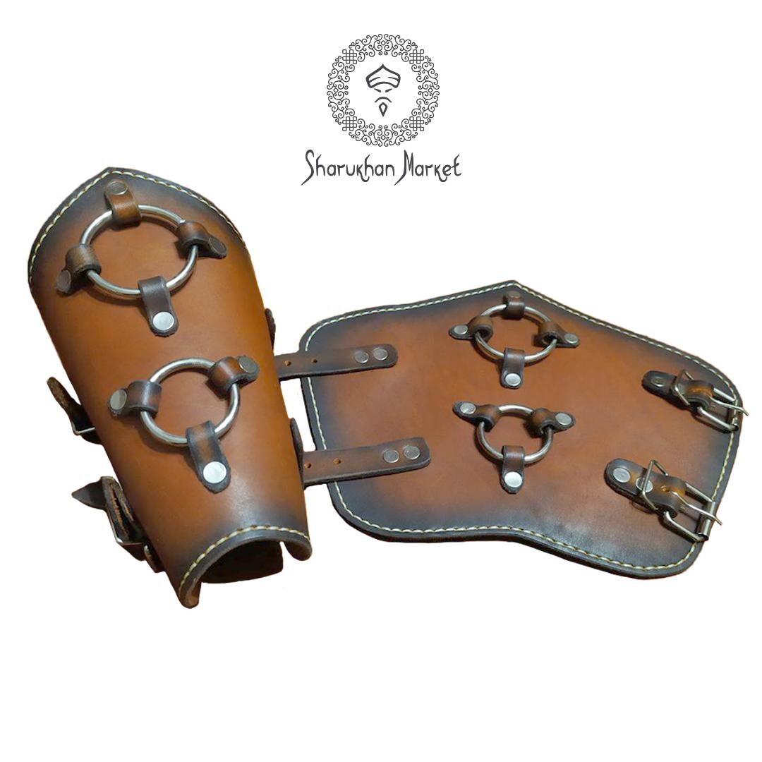 LARP Leather Vambraces Type 3 - Etsy