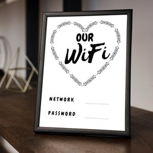 Office Wifi, Our Wifi, Wifi Sign Wifi Printable Sign Wifi Password ...