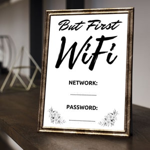WIFI Password Sign Printable | Wifi Office | Wifi Home | Wifi Decor ...