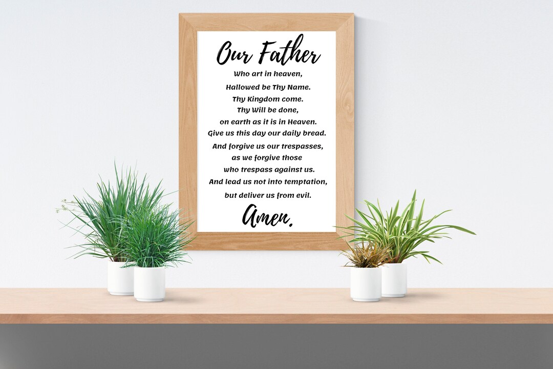 The Lord's Prayer | Scripture Sign | Our Father Prayer | Decor for Kids ...