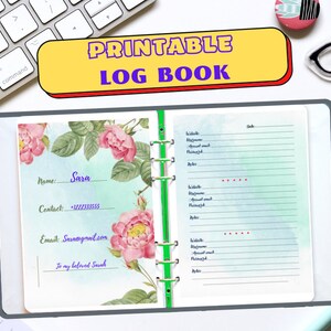 Printable Log Planner Printable Log Book Password Organizer | Etsy Canada