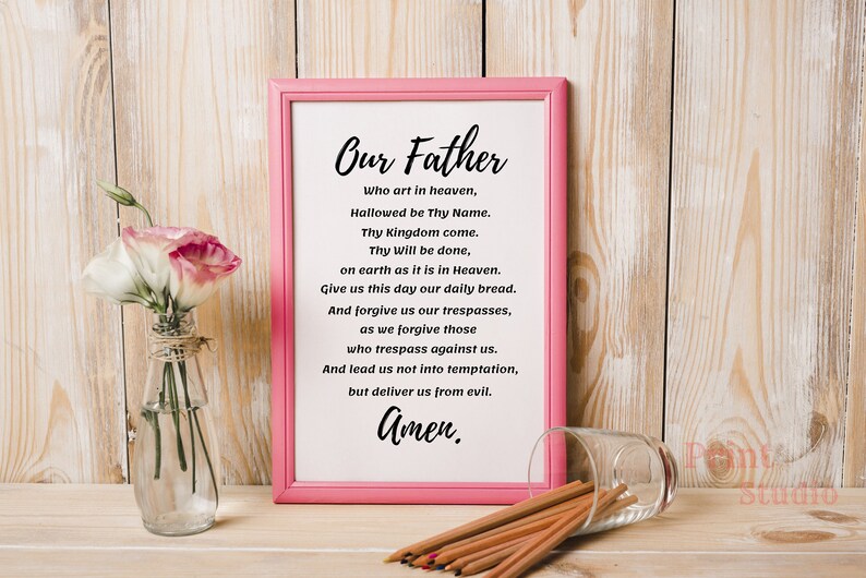 The Lord's Prayer | Scripture Sign | Our Father Prayer | Decor for Kids ...