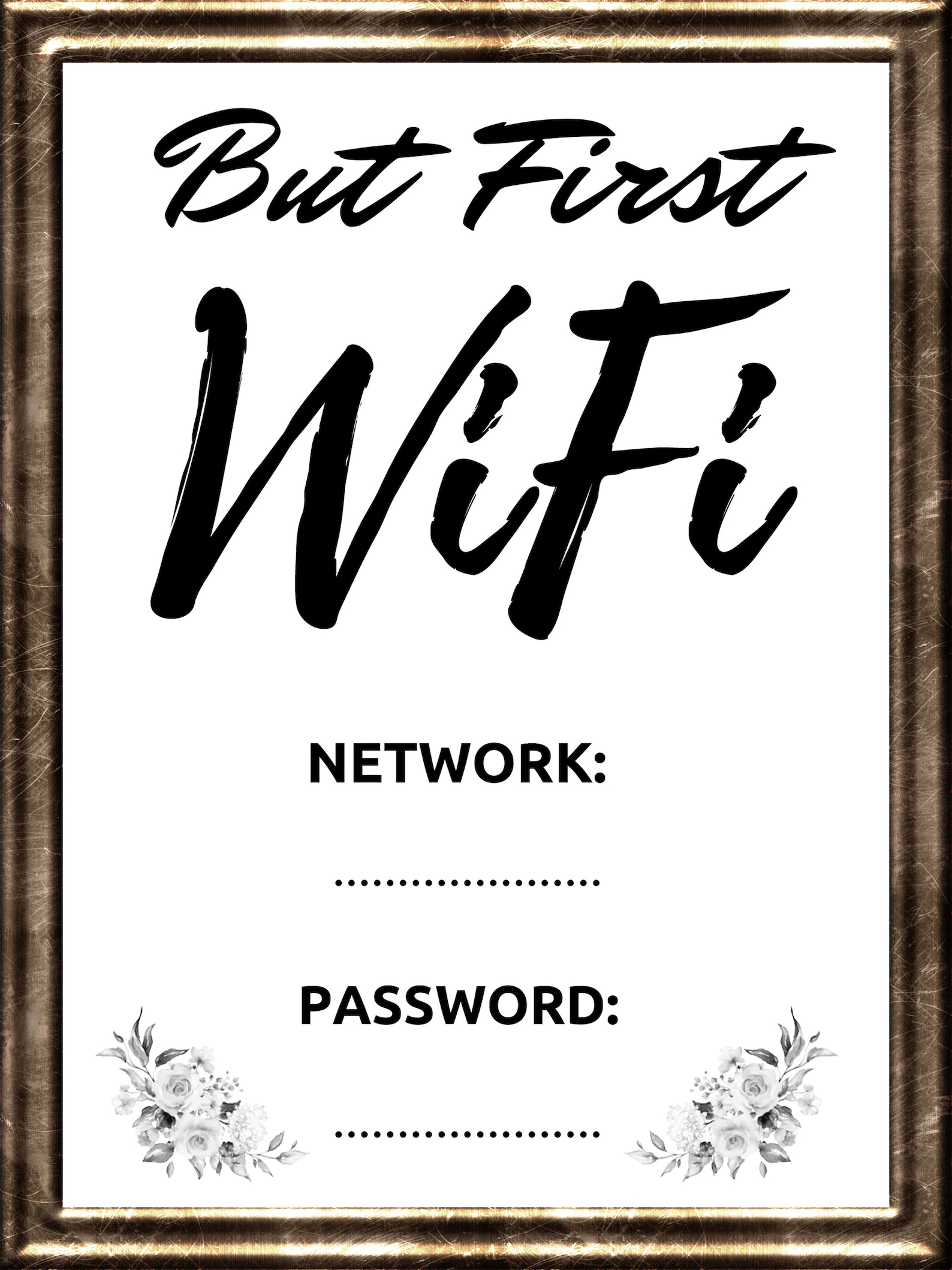 WIFI Password Sign Printable | Wifi Office | Wifi Home | Wifi Decor ...