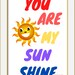 You Are My Sunshine | Nursery Decor | Printable Art | Kids Room Decor ...
