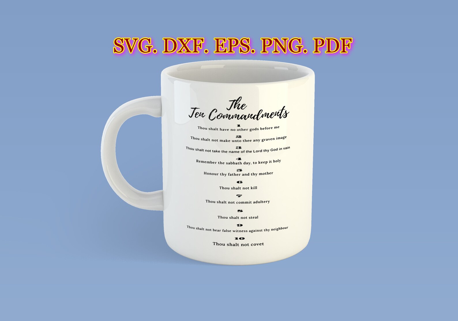 Ten Commandments SVG. Bible Verse Svg. Scripture Vector. the Ten ...