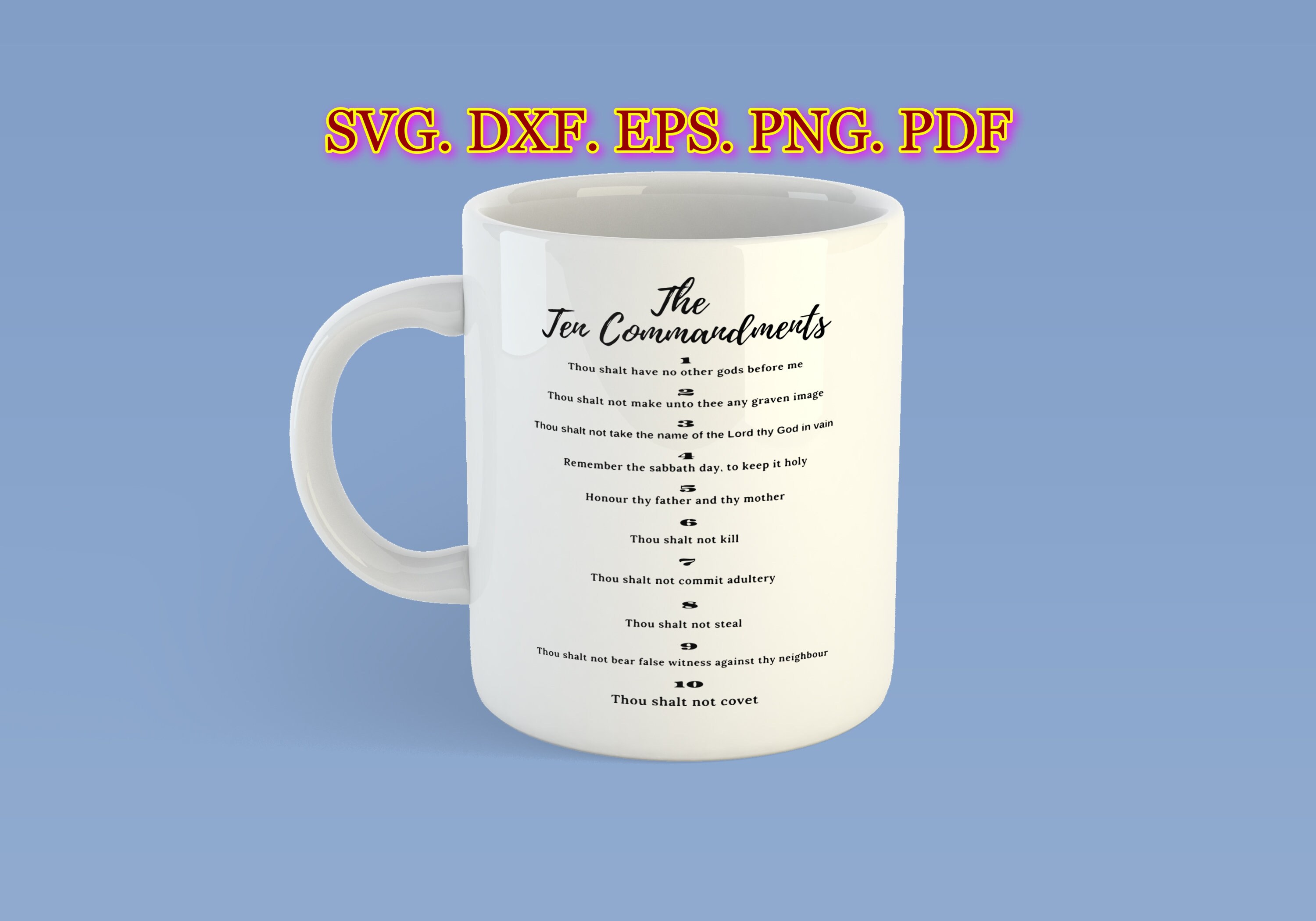 Ten Commandments SVG. Bible Verse Svg. Scripture Vector. the Ten ...