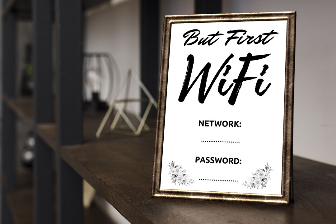 WIFI Password Sign Printable | Wifi Office | Wifi Home | Wifi Decor ...