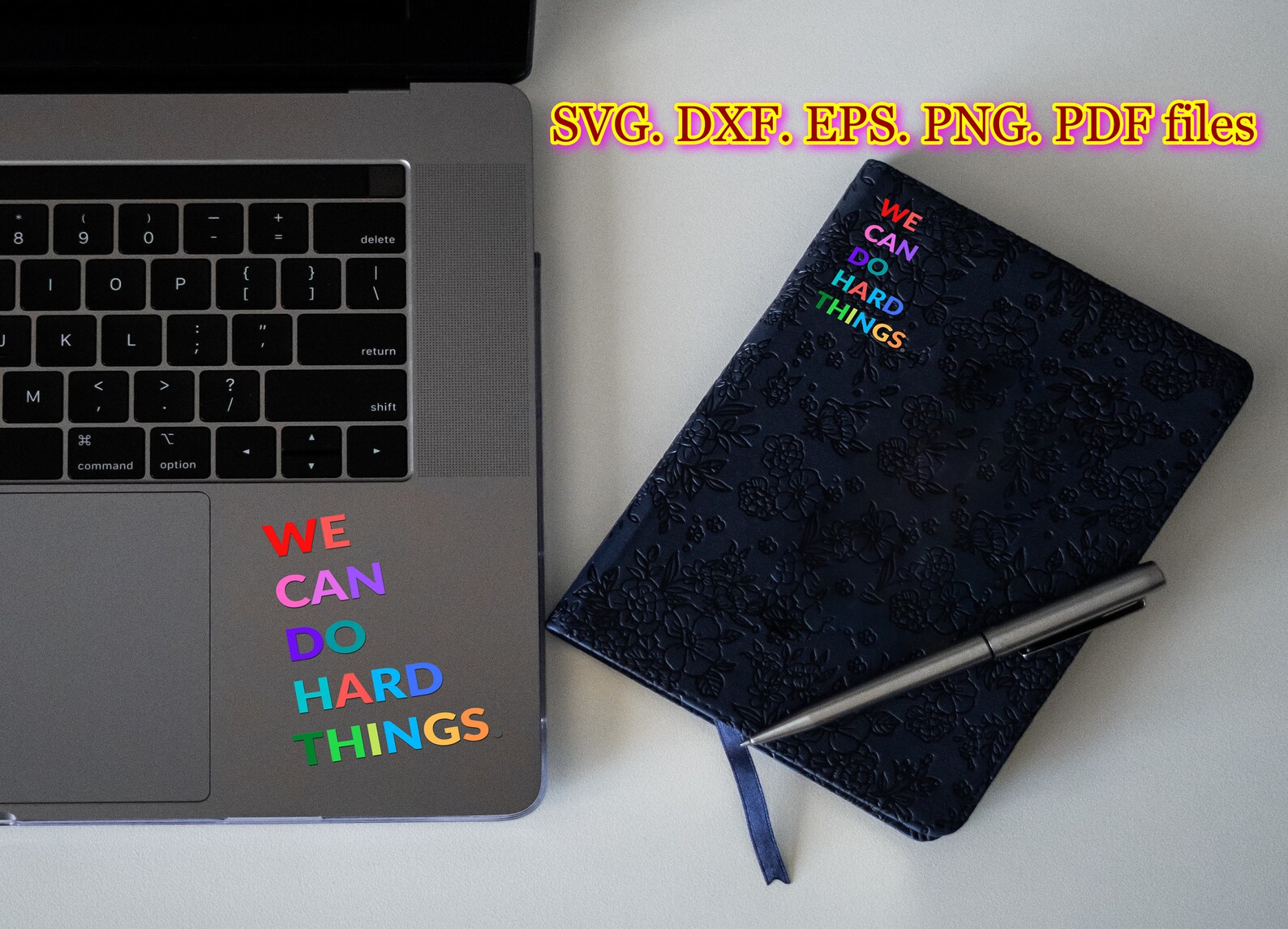 We Can Do Hard Things Svg, Art Svg, Inspirational Quote Svg, Rainbow ...