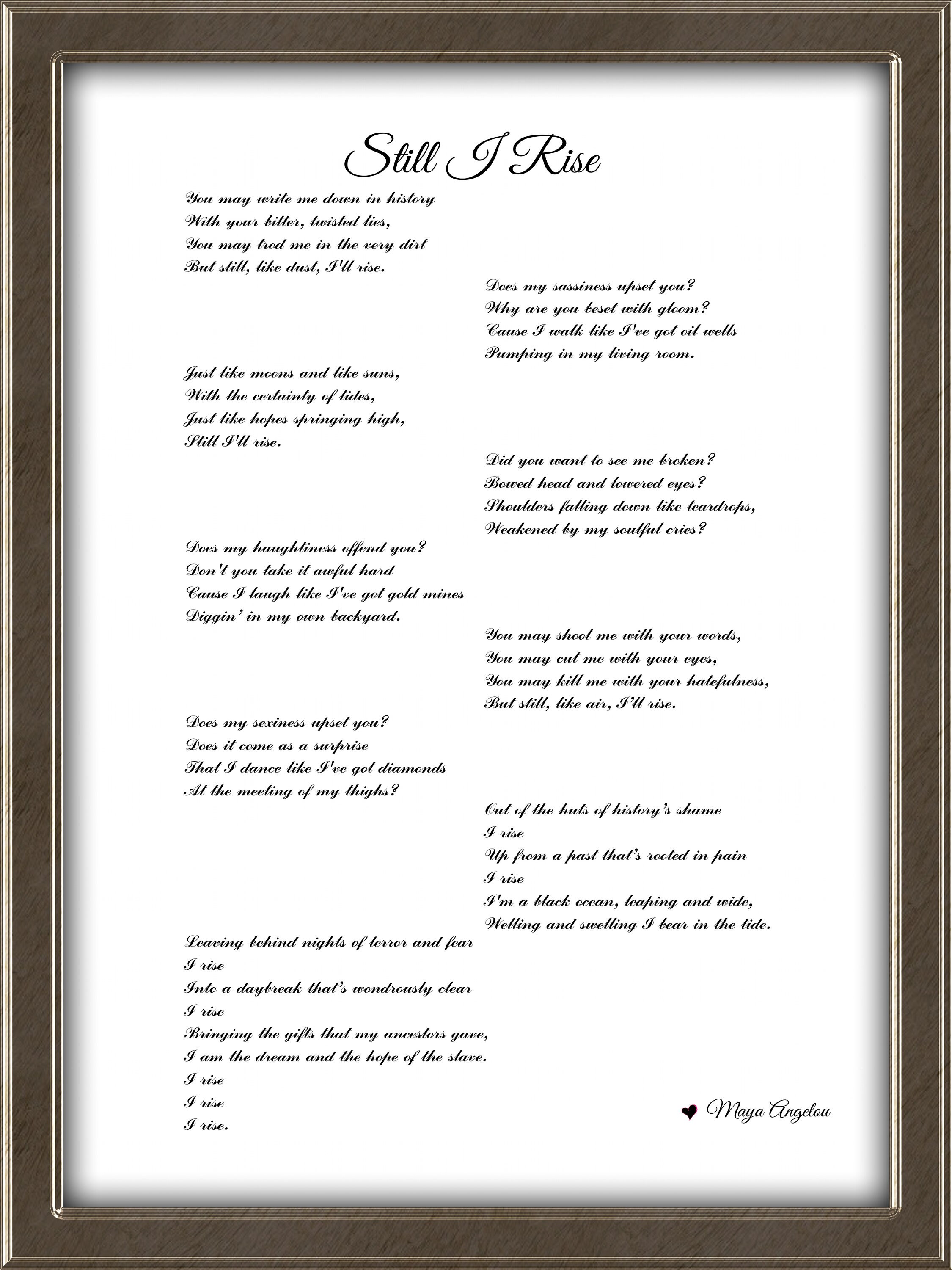 Inspirational Quote | Still I Rise Sign | Printable Wall Decor | Room ...