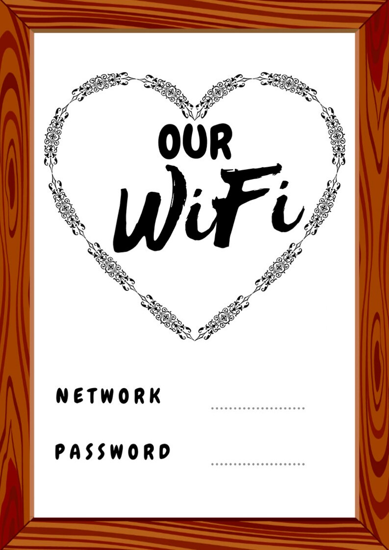 Office Wifi, Our Wifi, Wifi Sign Wifi Printable Sign Wifi Password ...