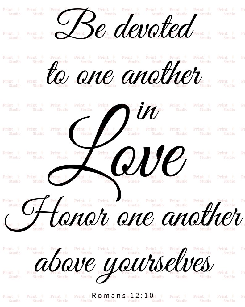 Be Devoted in Love SVG. Romans 12:10. Bible Verses Svg. Scripture ...