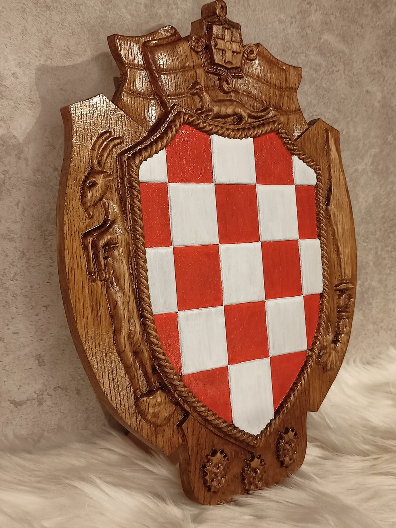 Old Croatian Coat of Arms Relief Carving - Etsy