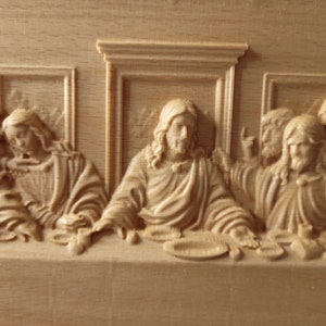 Last Supper Wood Carving (larger) - Etsy
