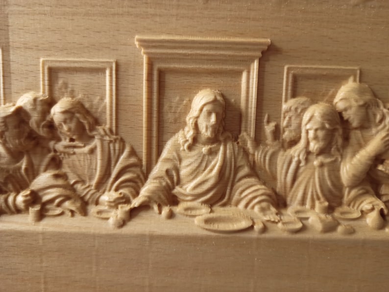 Last Supper Wood Carving smaller - Etsy