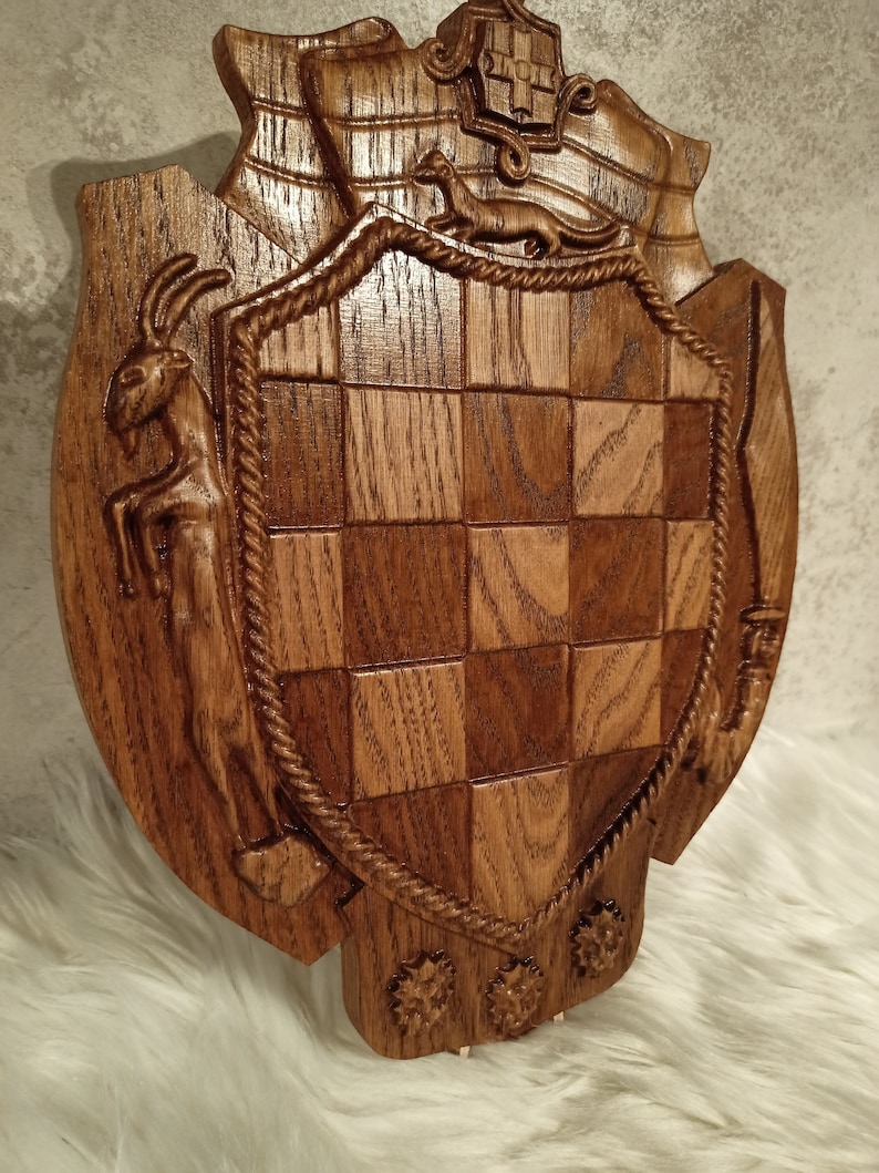 Old Croatian Coat of Arms, Relief, Carving - Etsy