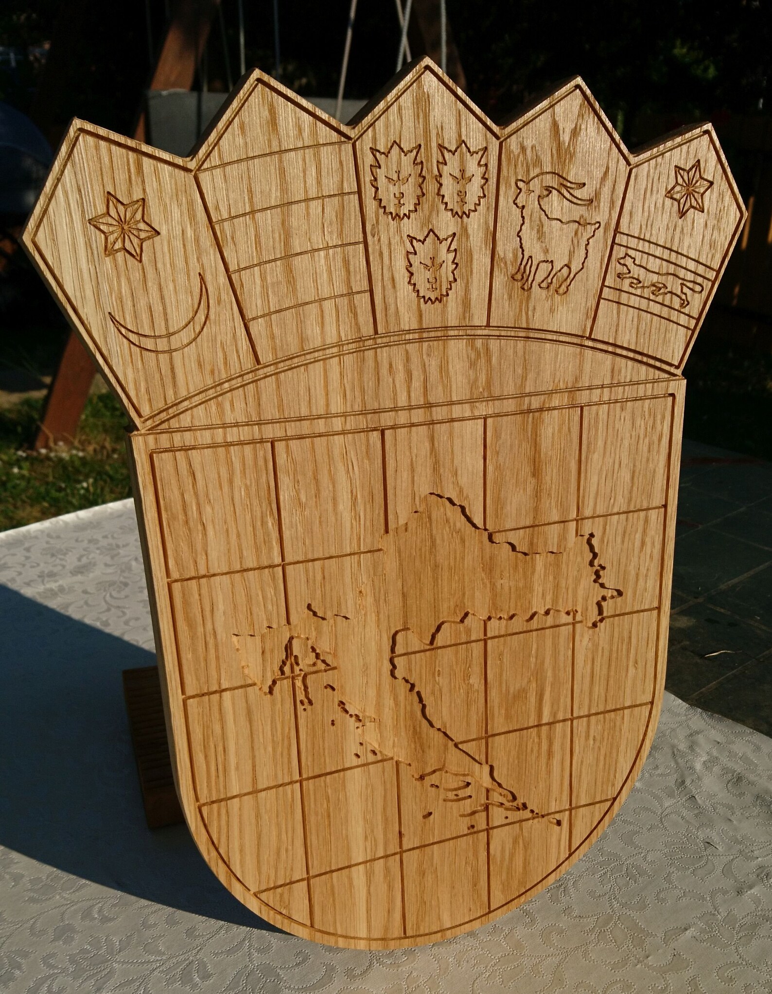 Croatian Coat of Arms, Hrvatski Grb, Oak - Etsy