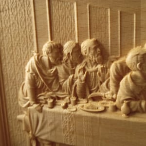 Last Supper Wood Carving (larger) - Etsy
