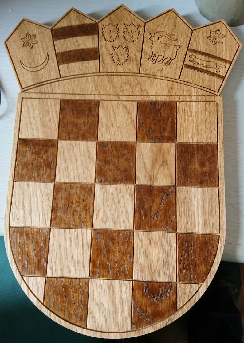 Croatian Coat of Arms, Hrvatski Grb, Oak - Etsy