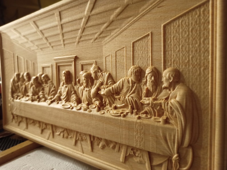 Last Supper Wood Carving (larger) - Etsy