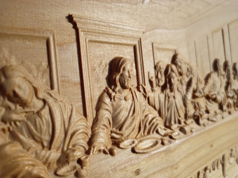 Last Supper Wood Carving larger - Etsy