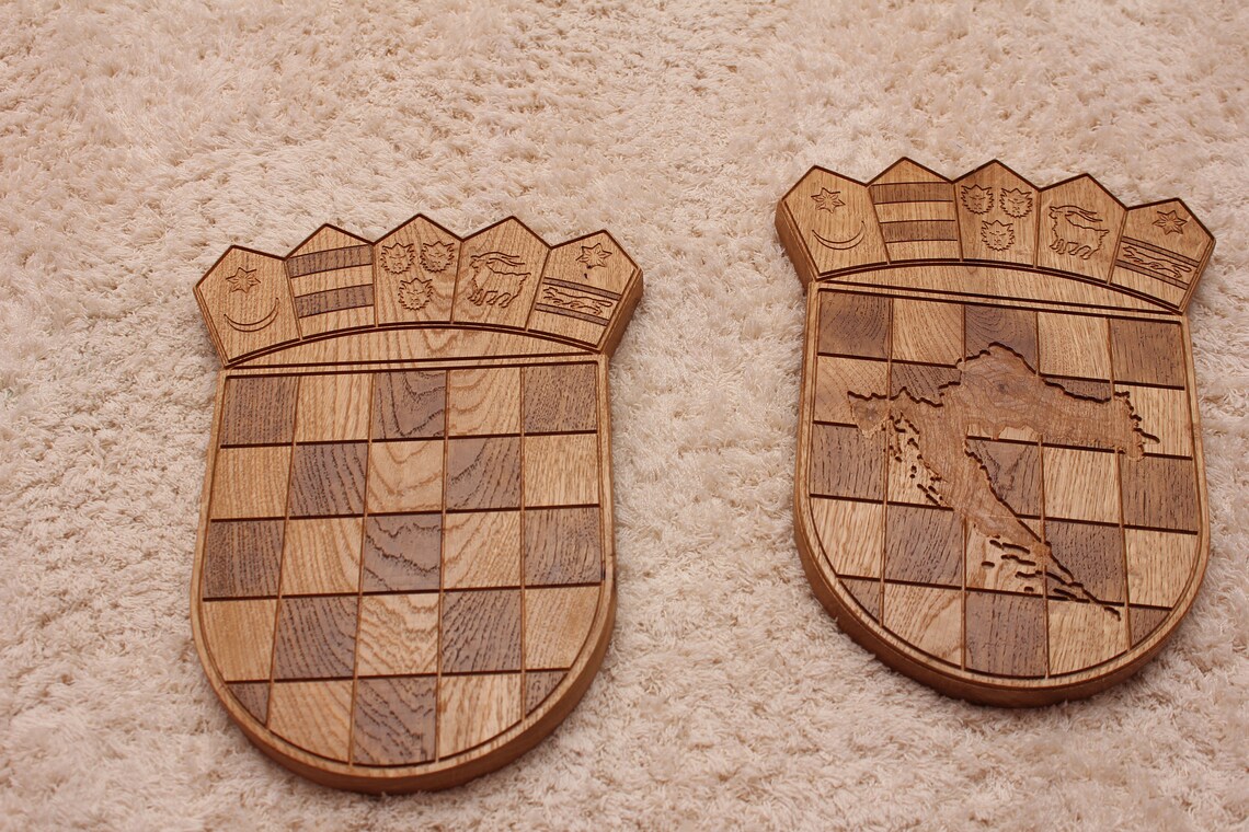 Croatian Coat of Arms, Hrvatski Grb, Oak - Etsy