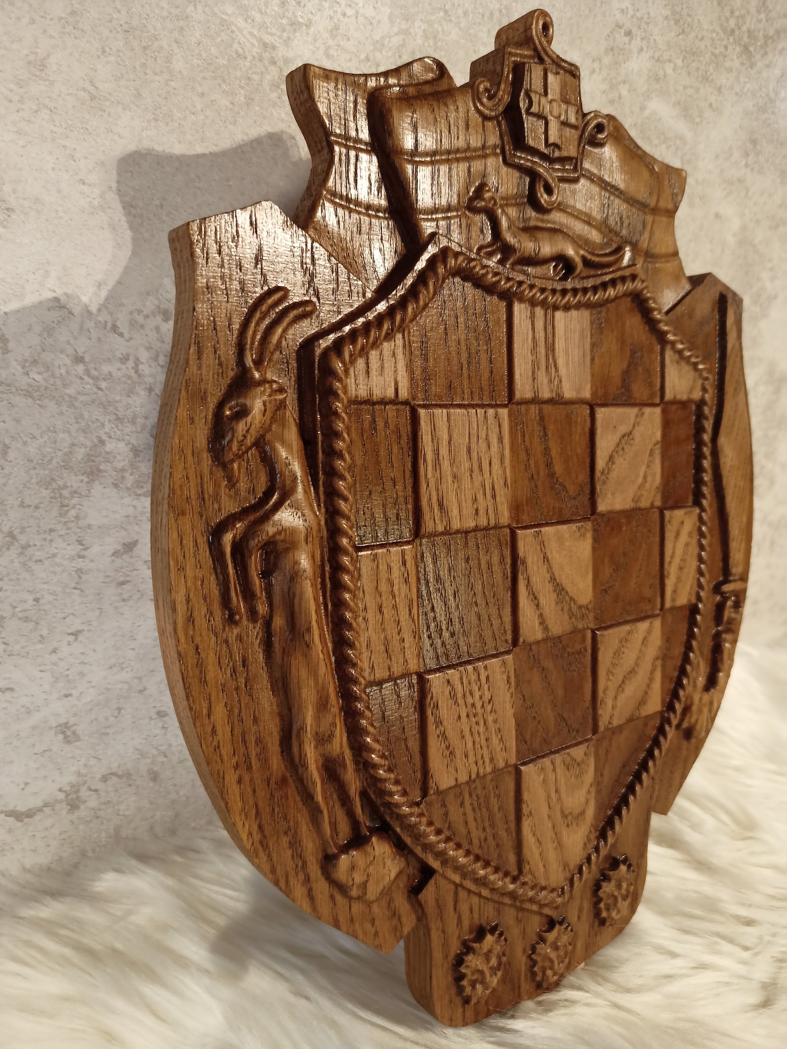 Old Croatian Coat of Arms, Relief, Carving - Etsy