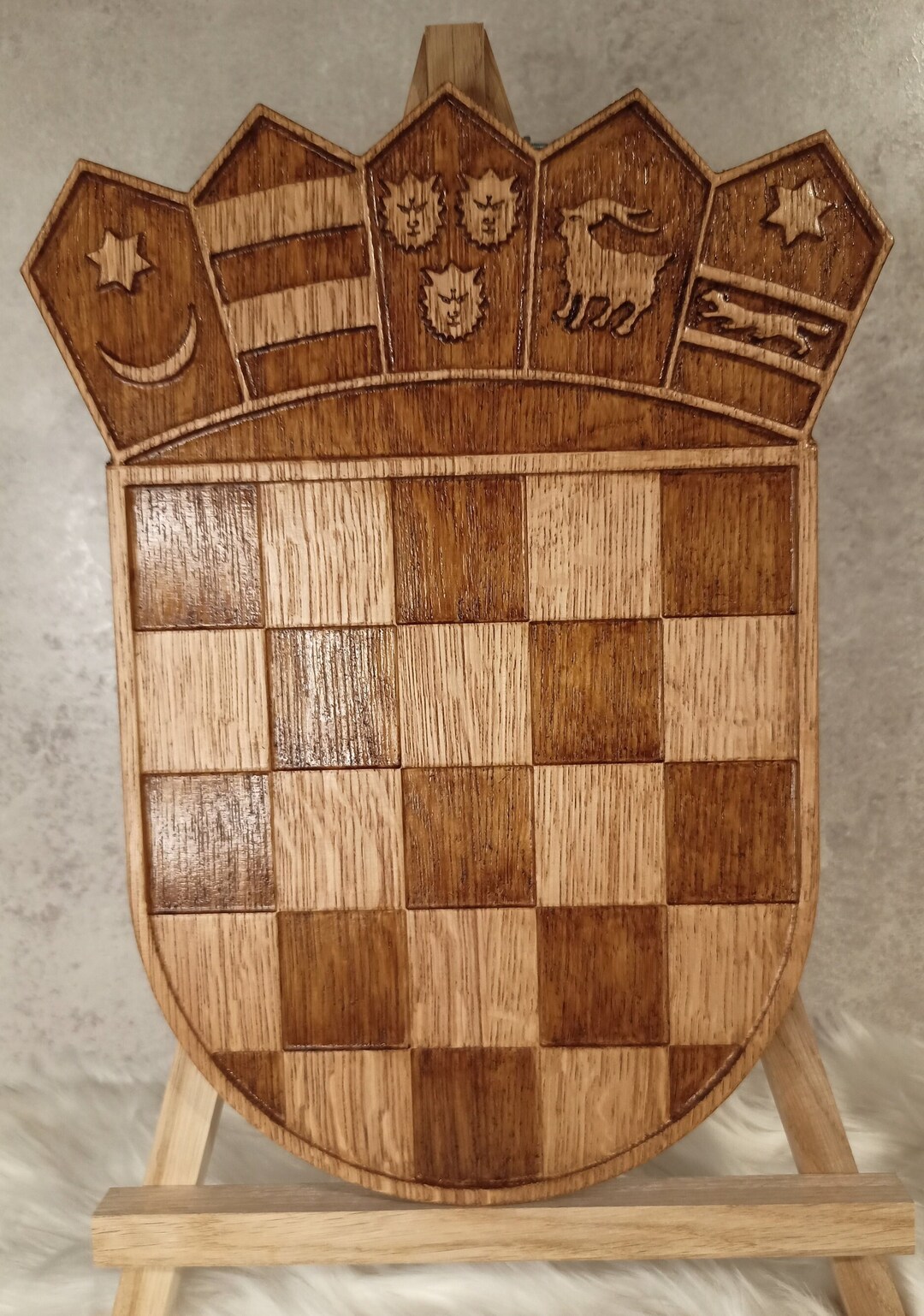 Croatian Coat of Arms, Relief, Carving - Etsy