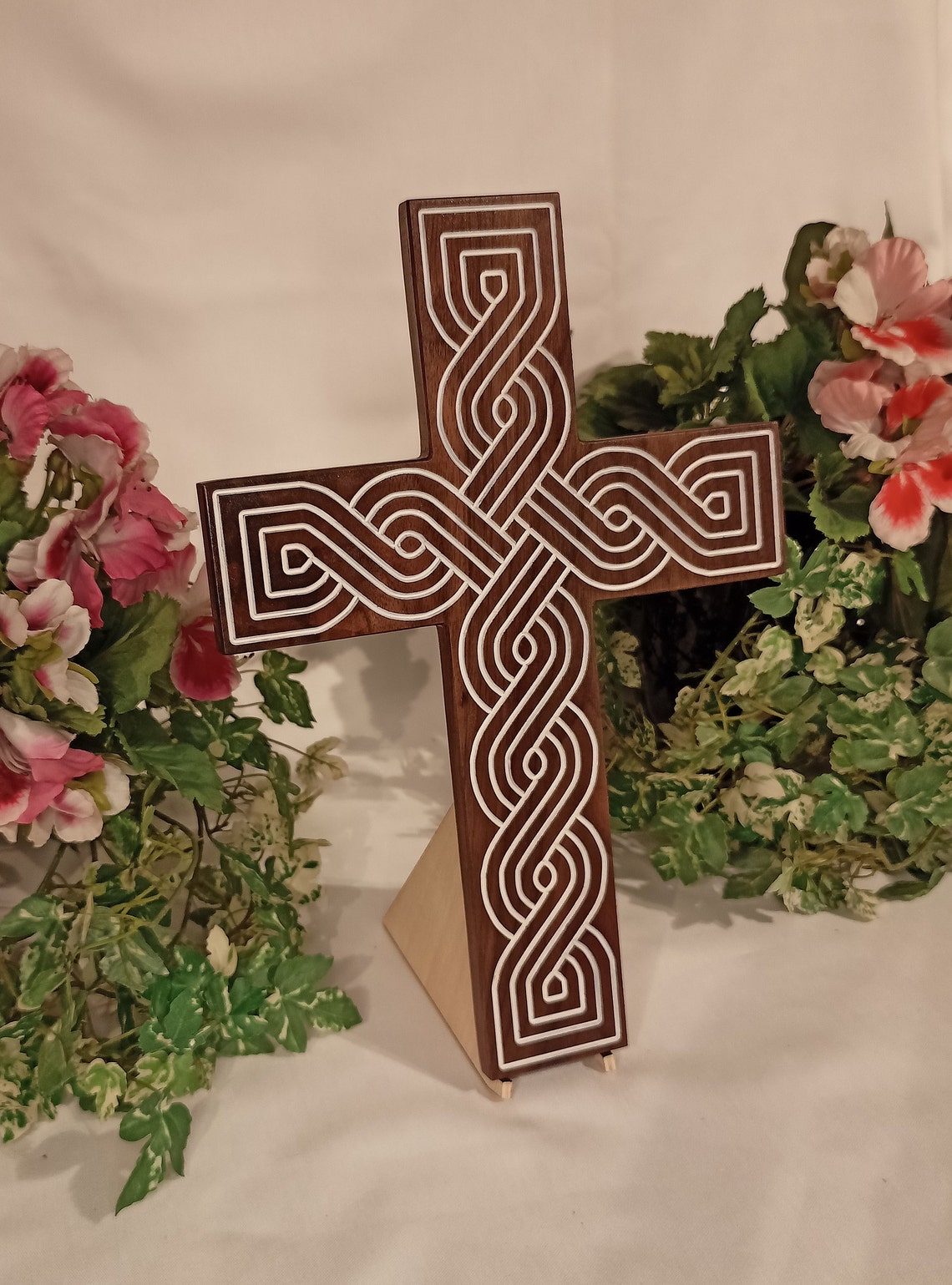 Cross With Croatian Interlace wattle Križ S Pleterom Black - Etsy